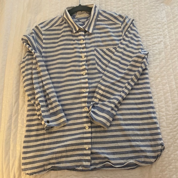 Barbour | Tops | Barbour Beacon Lightweight Cotton Blue And White ...
